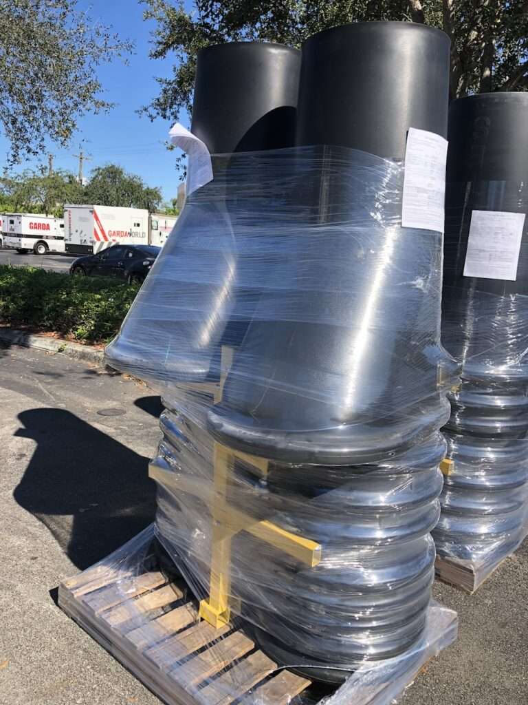 Construction Trash Goes Down A Garbage Chute Quickly